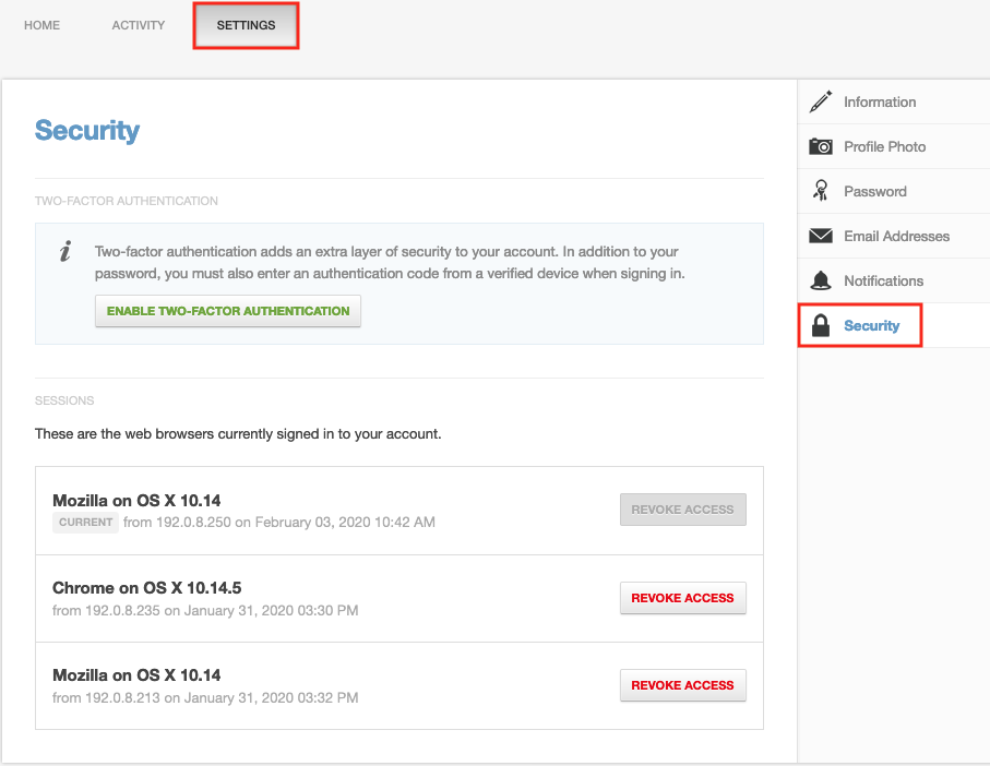 User Sessions – Onehub | Support Center