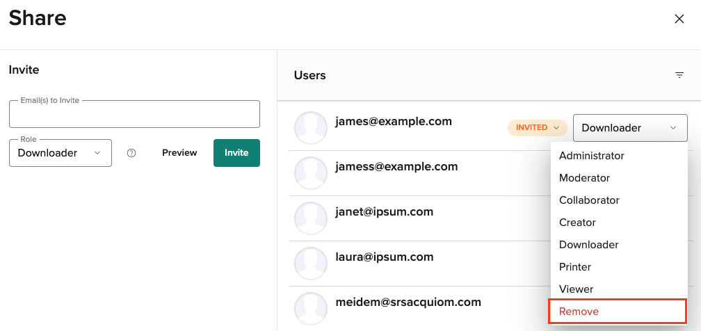 Removing a User's Access – Onehub | Support Center