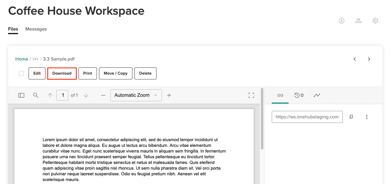 Downloading Files – Onehub | Support Center